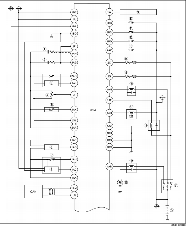ENGINE CONTROL SYSTEM WIRING DIAGRAM [LF] | MAZDA MAZDA3 1G 2007 DIY ...