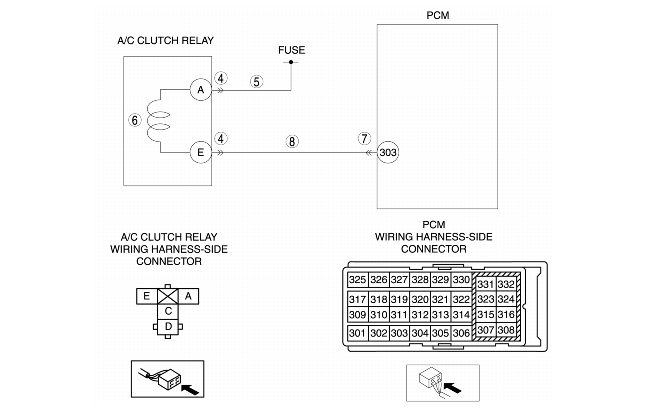 DTC P0645 [MZ-CD 1.6 (Y6)] | MAZDA MAZDA3 1G 2007 DIY Repair Guide