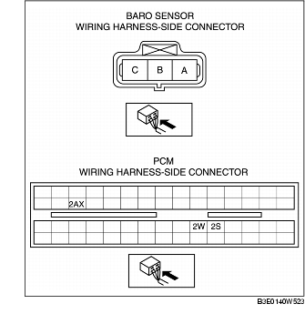 BAROMETRIC PRESSURE (BARO) SENSOR INSPECTION [ZJ, Z6] | MAZDA MAZDA3 1G ...