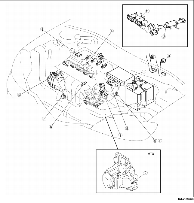 CONTROL SYSTEM LOCATION INDEX [ZJ, Z6] | MAZDA MAZDA3 1G 2007 DIY ...