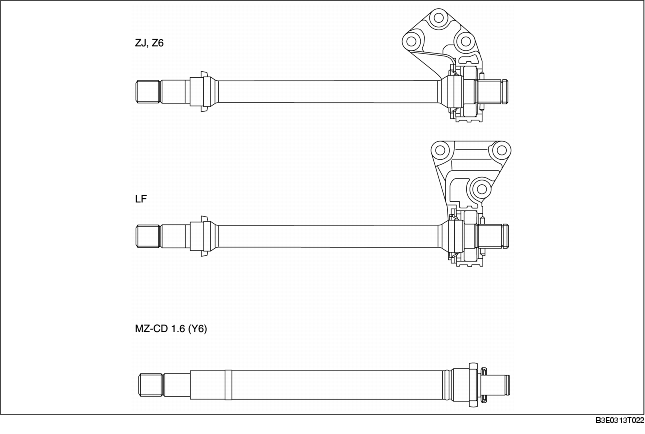 JOINT SHAFT OUTLINE | MAZDA MAZDA3 1G 2007 DIY Repair Guide