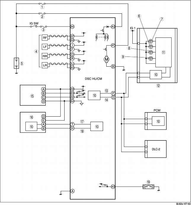 DYNAMIC STABILITY CONTROL (DSC) SYSTEM WIRING DIAGRAM | MAZDA MAZDA3 1G ...