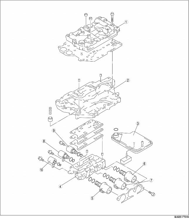CONTROL VALVE BODY OUTLINE | MAZDA MAZDA3 1G 2007 DIY Repair Guide