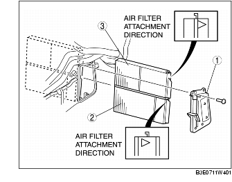 AIR FILTER REMOVAL/INSTALLATION [MZ-CD 1.6 (Y6)] | MAZDA MAZDA3 1G 2007 ...