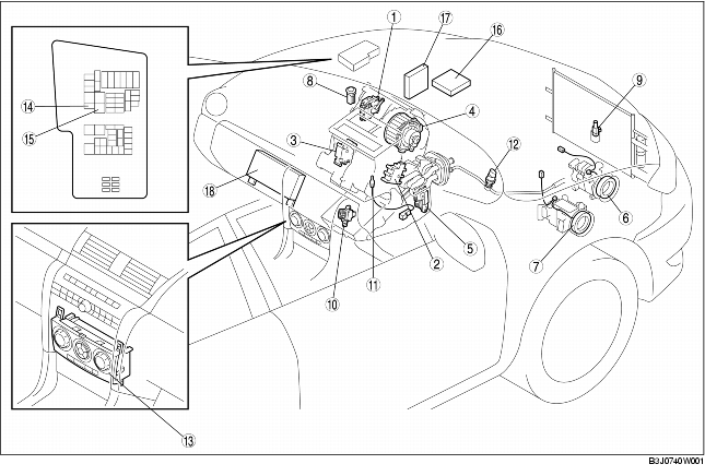 HVAC CONTROL SYSTEM LOCATION INDEX [FULL-AUTO AIR CONDITIONER] | MAZDA ...